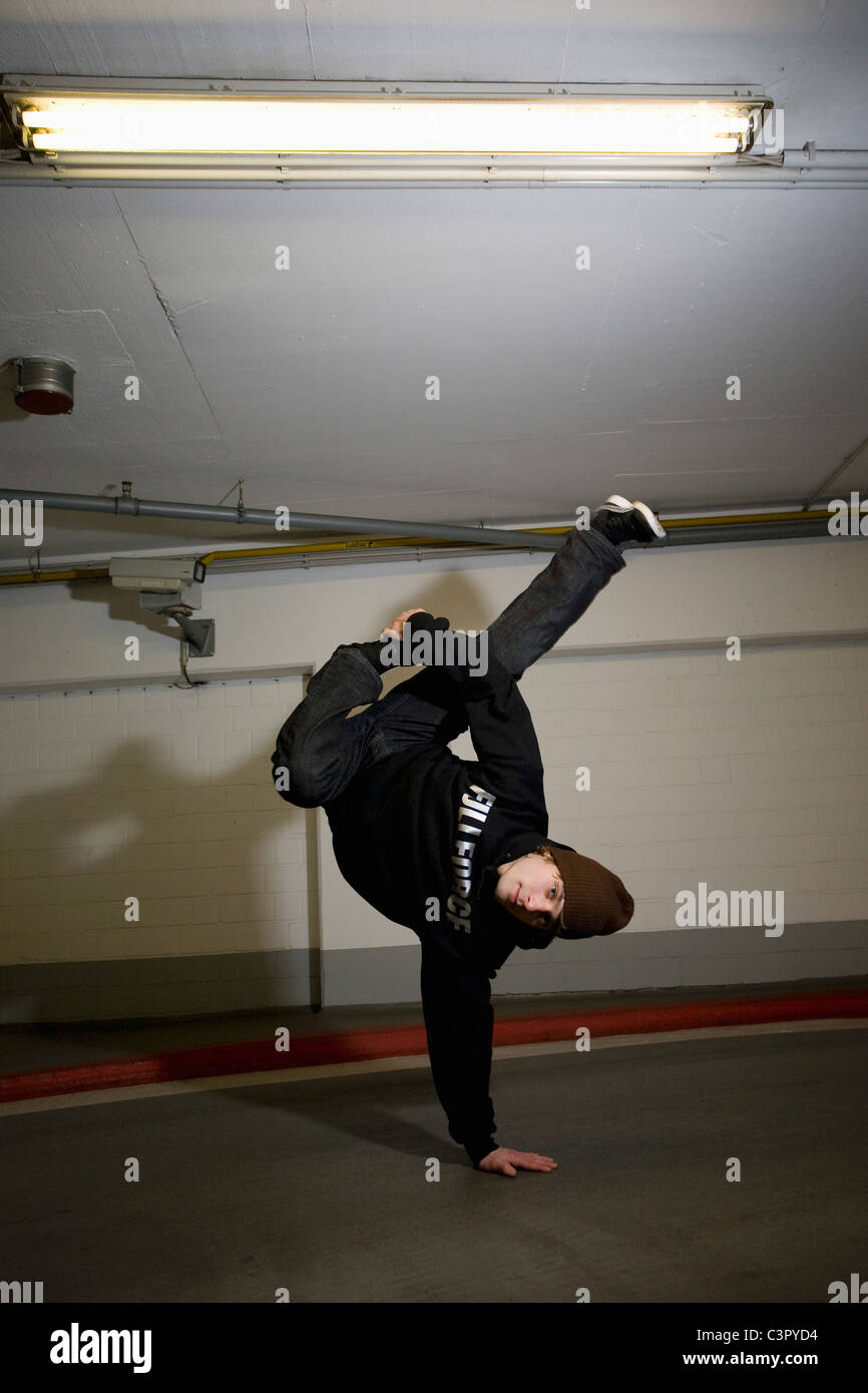Man performing break dancing, portrait Stock Photo - Alamy