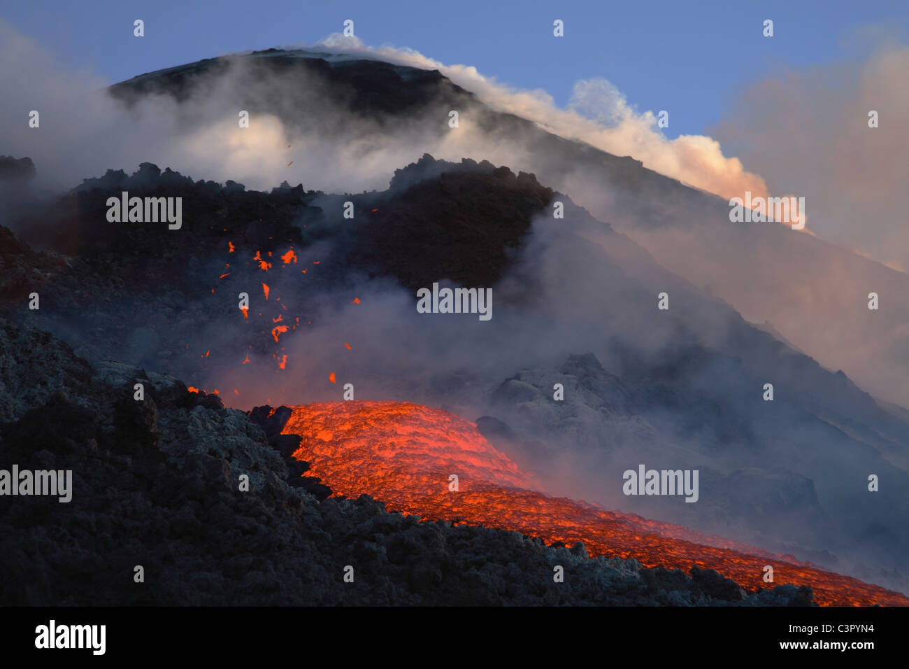 Italy, Sicily, Lava flow from Etna volcano Stock Photo - Alamy