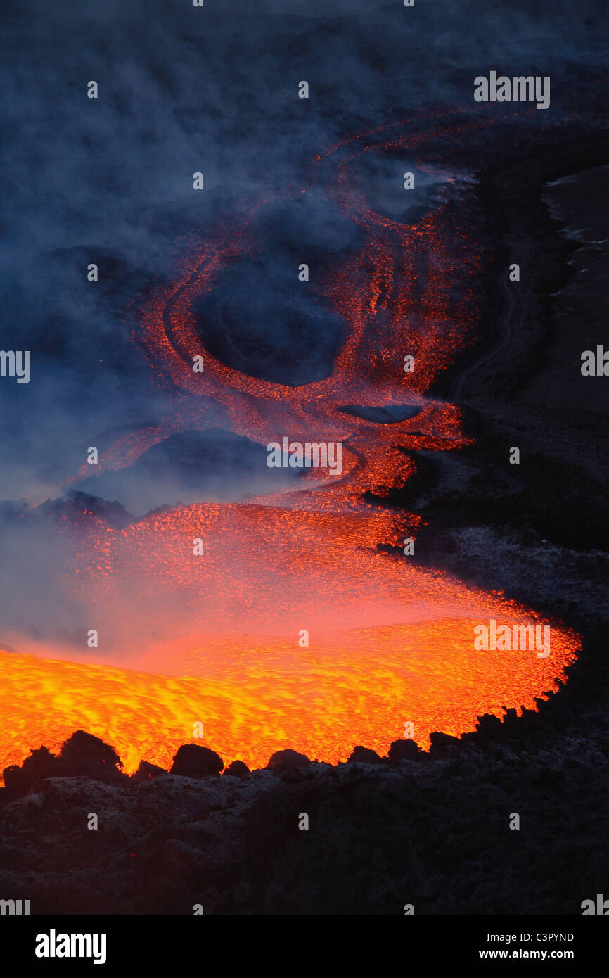 Italy, Sicily, Lava flow from Etna volcano Stock Photo - Alamy
