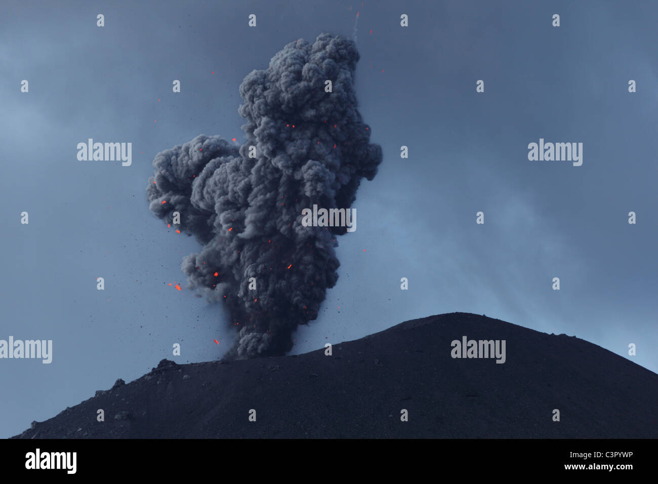Indonesia, Sumatra, Krakatoa volcano erupting Stock Photo - Alamy