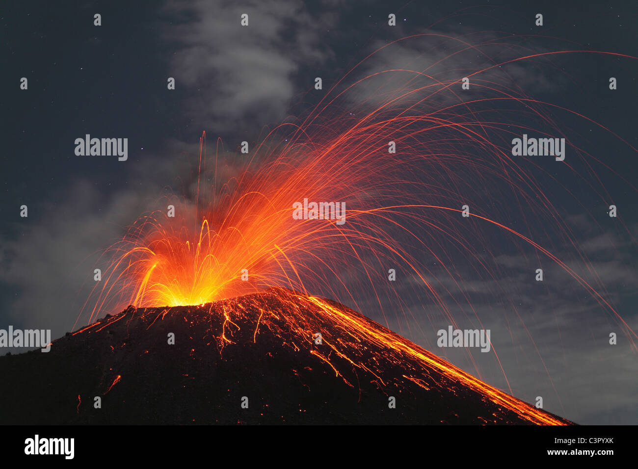 Indonesia, Sumatra, Krakatoa volcano erupting Stock Photo - Alamy