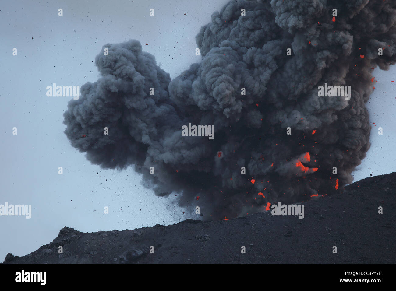 Indonesia, Sumatra, Krakatoa volcano erupting Stock Photo - Alamy