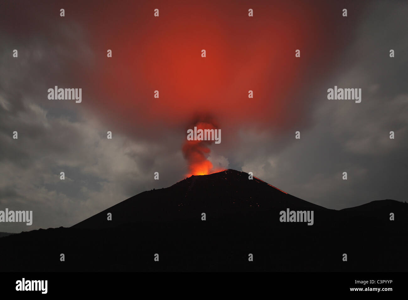 Indonesia, Sumatra, Krakatoa volcano erupting Stock Photo - Alamy