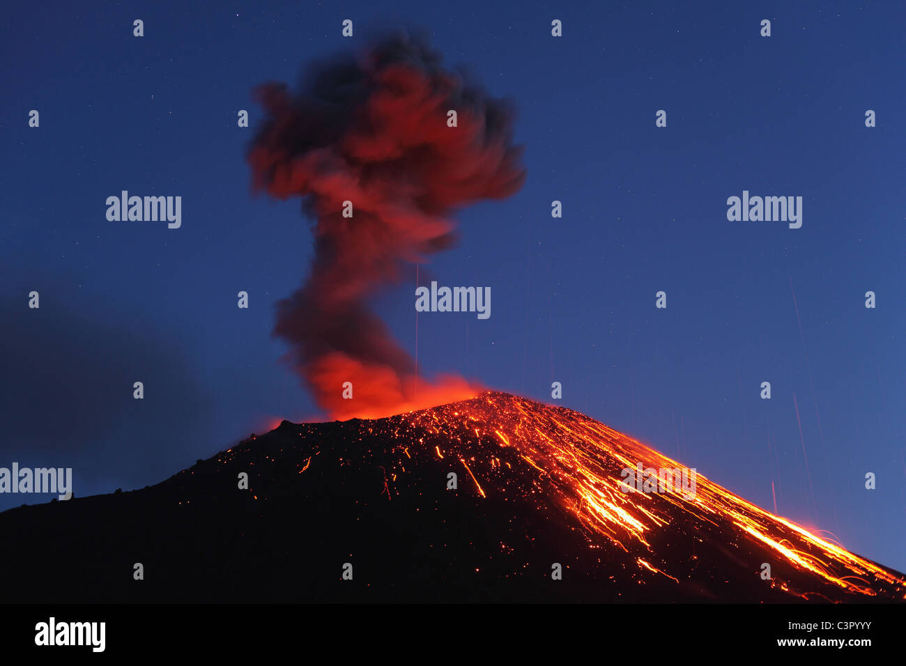 Indonesia, Sumatra, Krakatoa volcano erupting Stock Photo - Alamy