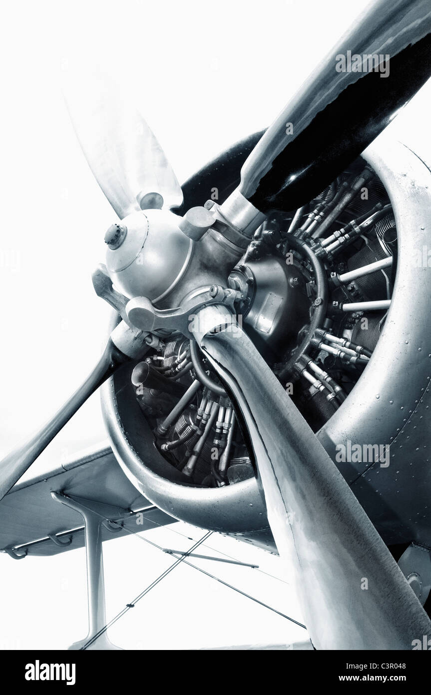 Germany, Bad WÃ¶rishofen, Close up of propeller plane Stock Photo - Alamy