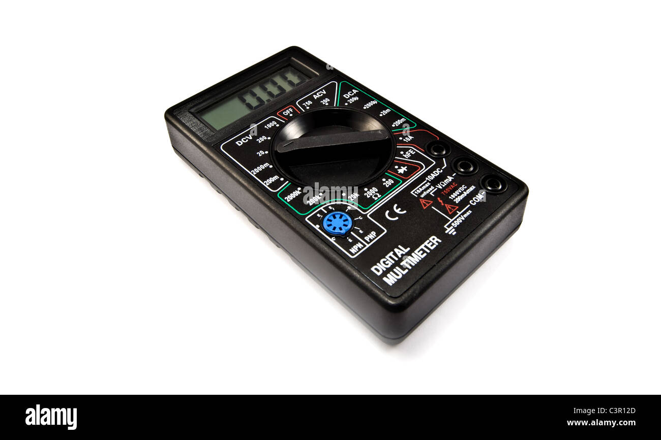 digital multimeter isolated on a white background Stock Photo - Alamy