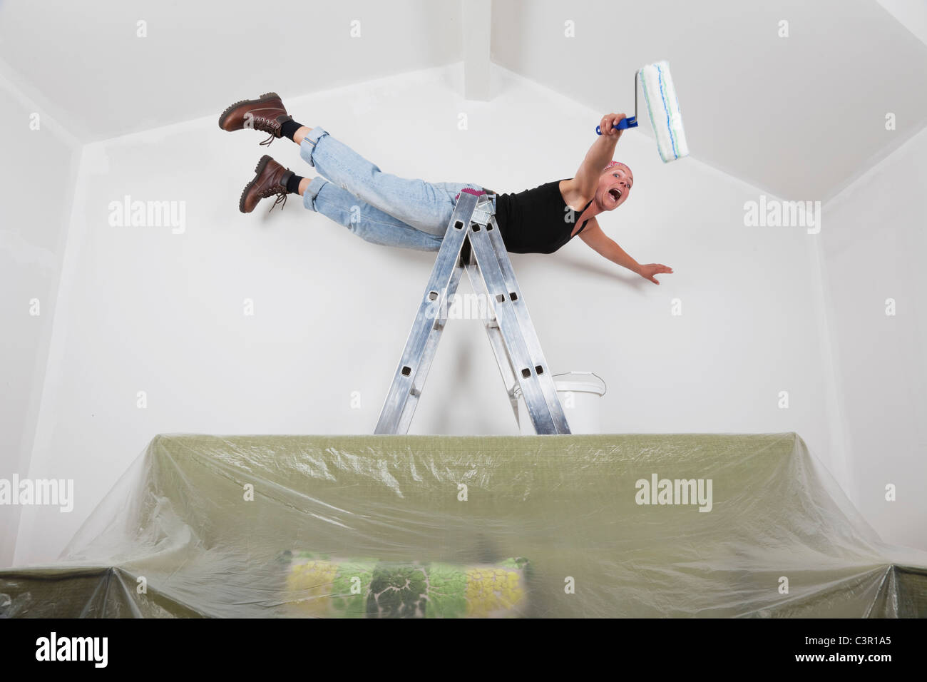 Falling from ladder hi-res stock photography and images - Alamy