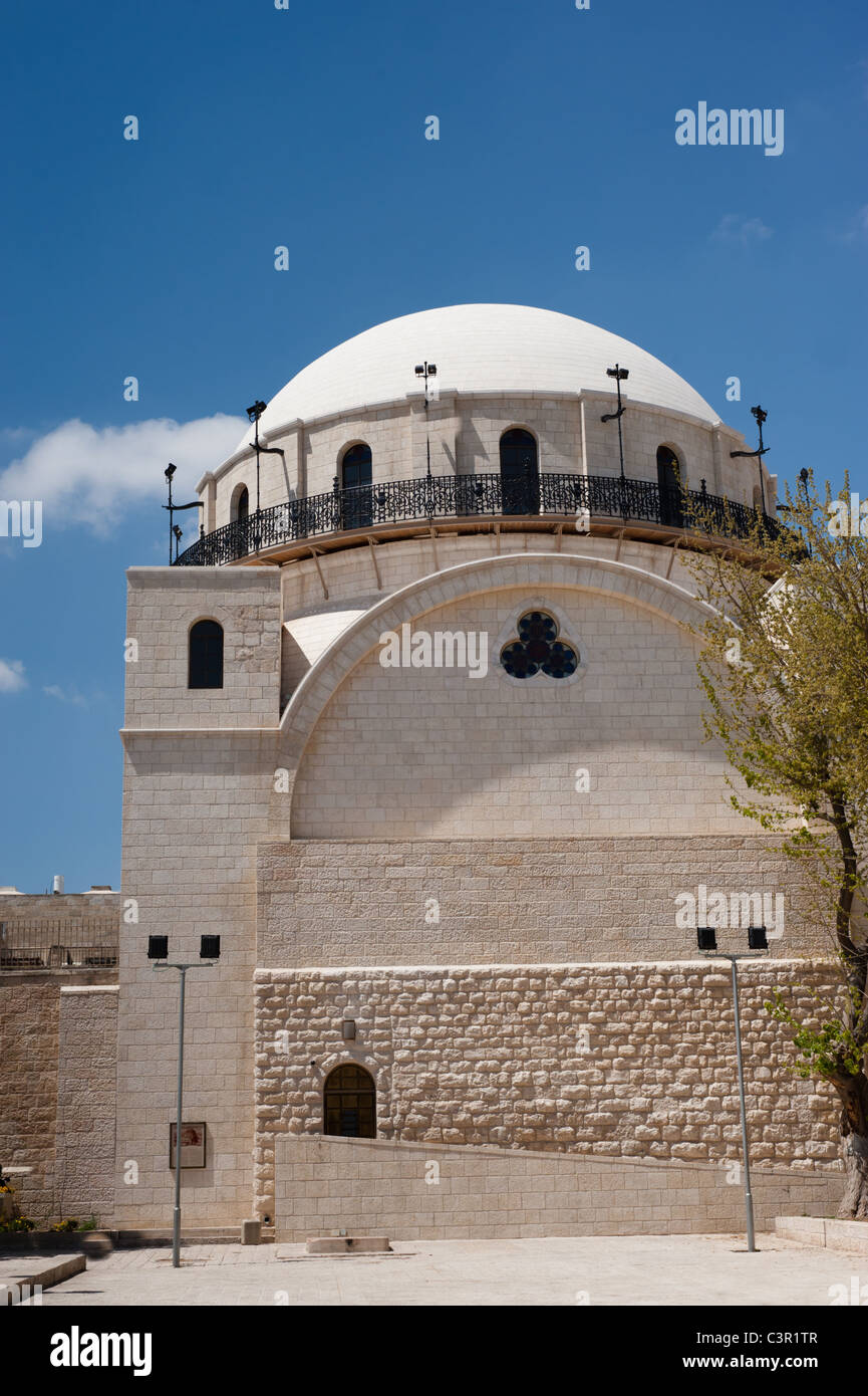 The dome of the Hurva Synagogue rises above the Jewish Quarter of the ...