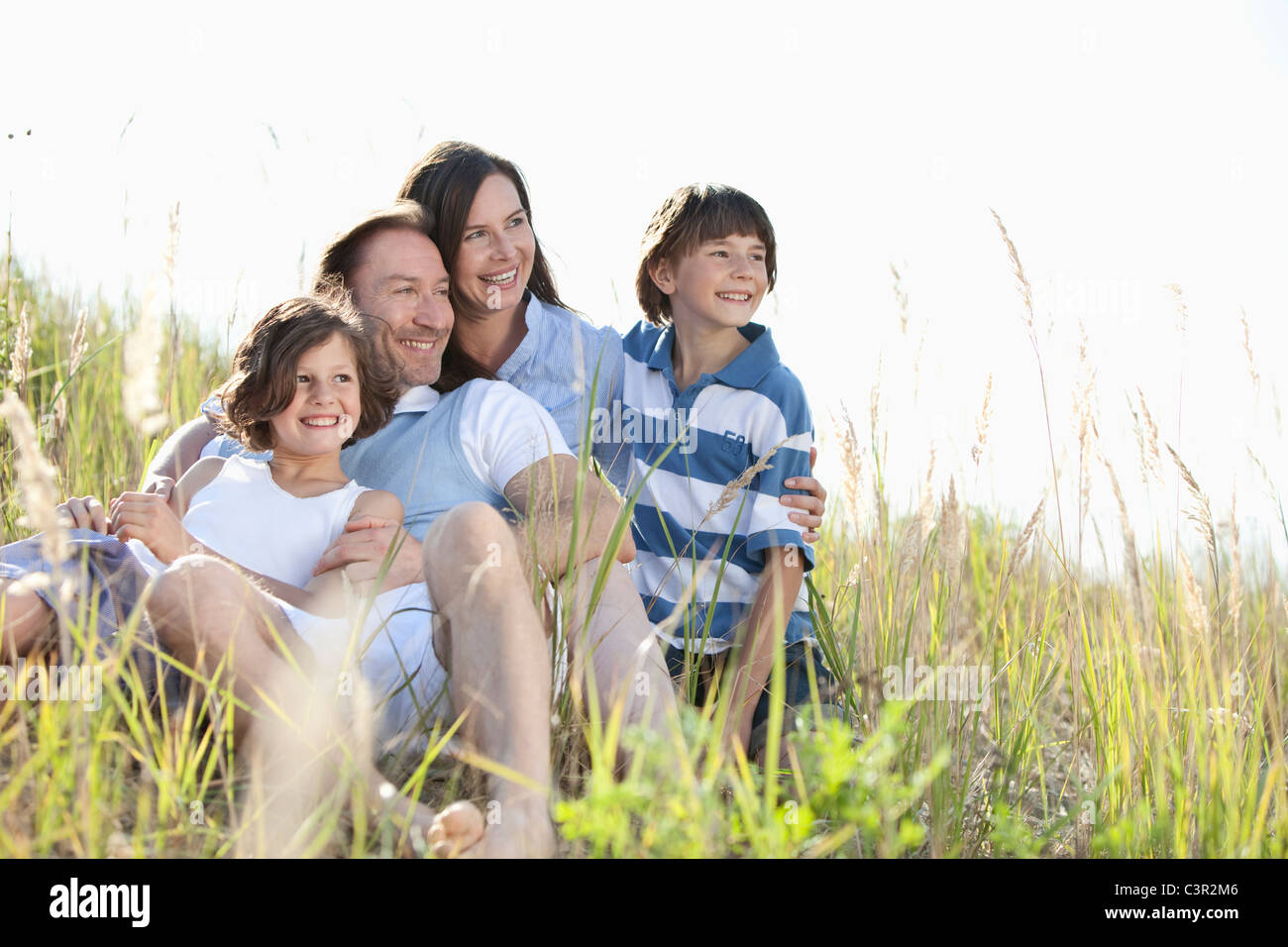 Germany, Bavaria, Family enjoying together, smiling Stock Photo - Alamy