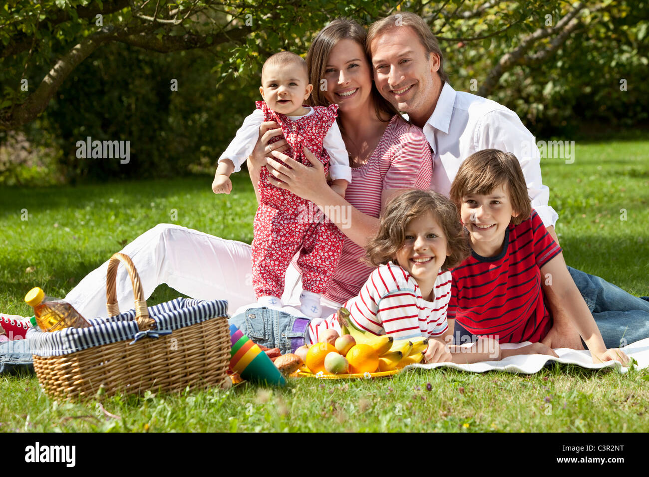 Germany, Bavaria, Family having picnic, portrait Stock Photo - Alamy