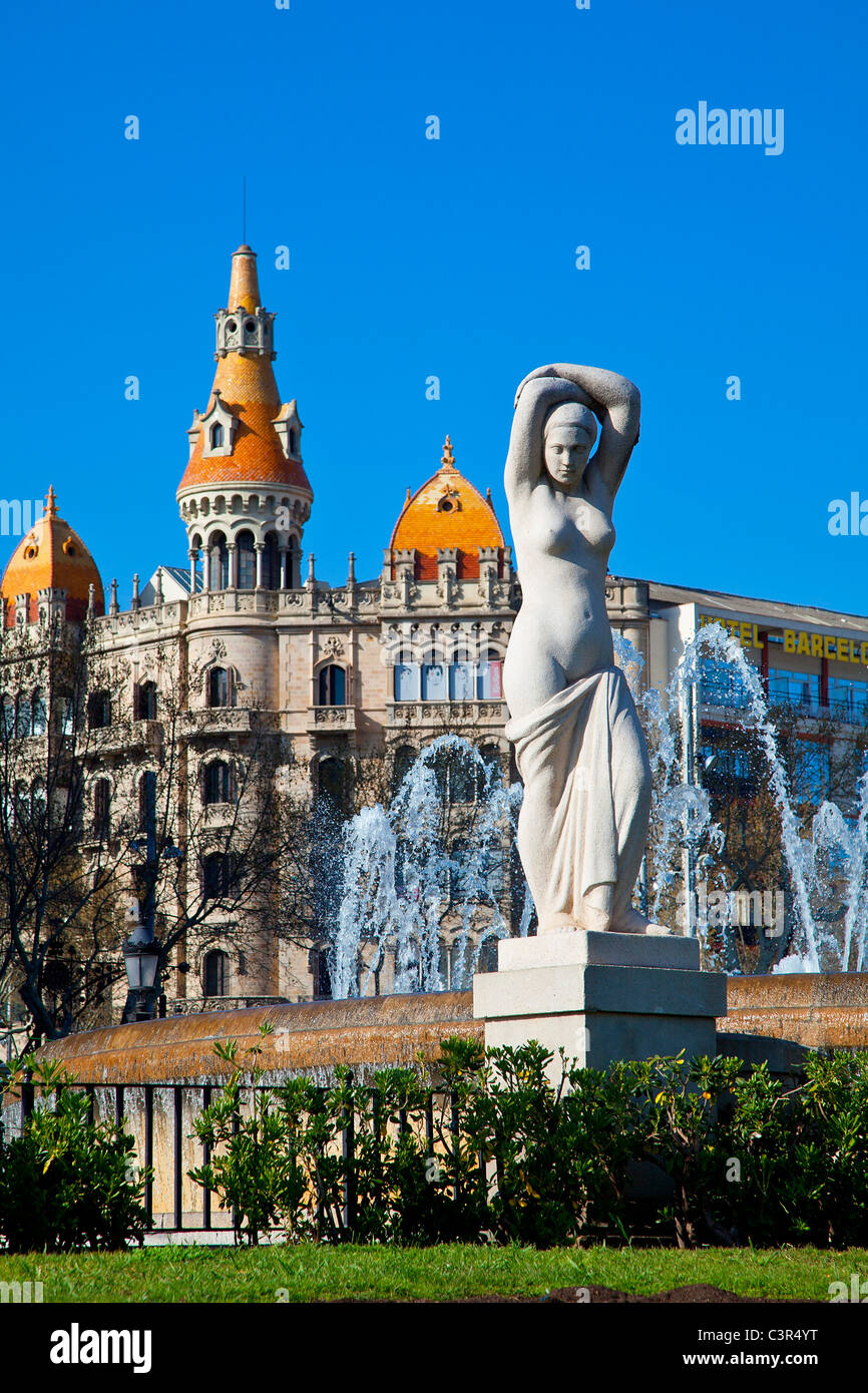 Catalunya square town barcelona hi-res stock photography and images - Alamy