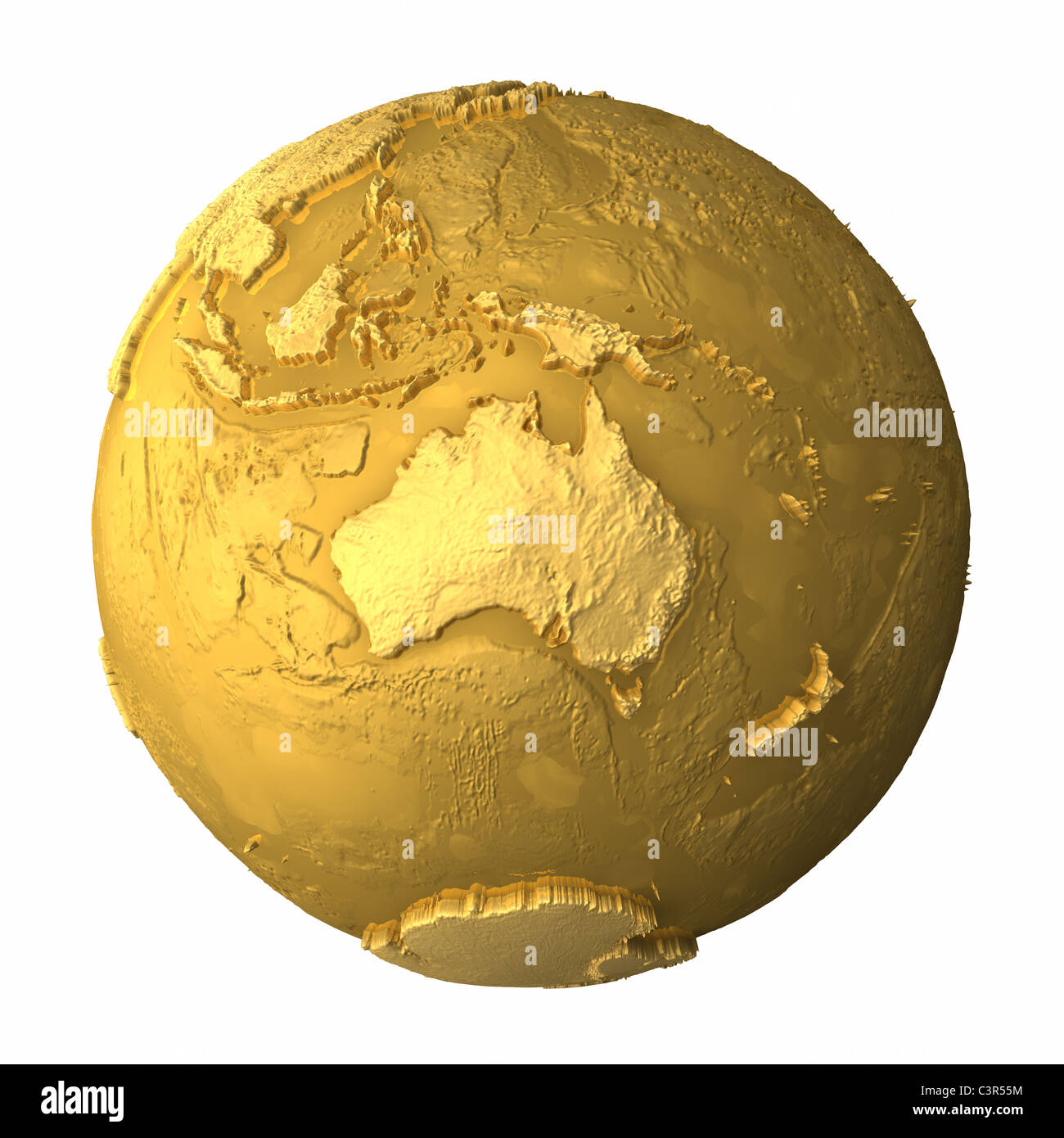 World map ocean crust topography Cut Out Stock Images & Pictures - Alamy