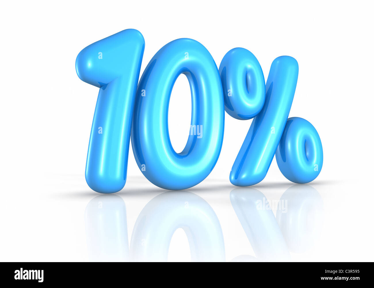Balloon ten percent, isolated on white background. 10 Stock Photo - Alamy