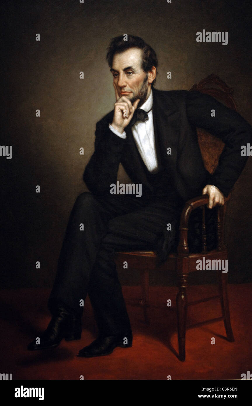 Abraham lincoln portrait painting hi-res stock photography and images ...