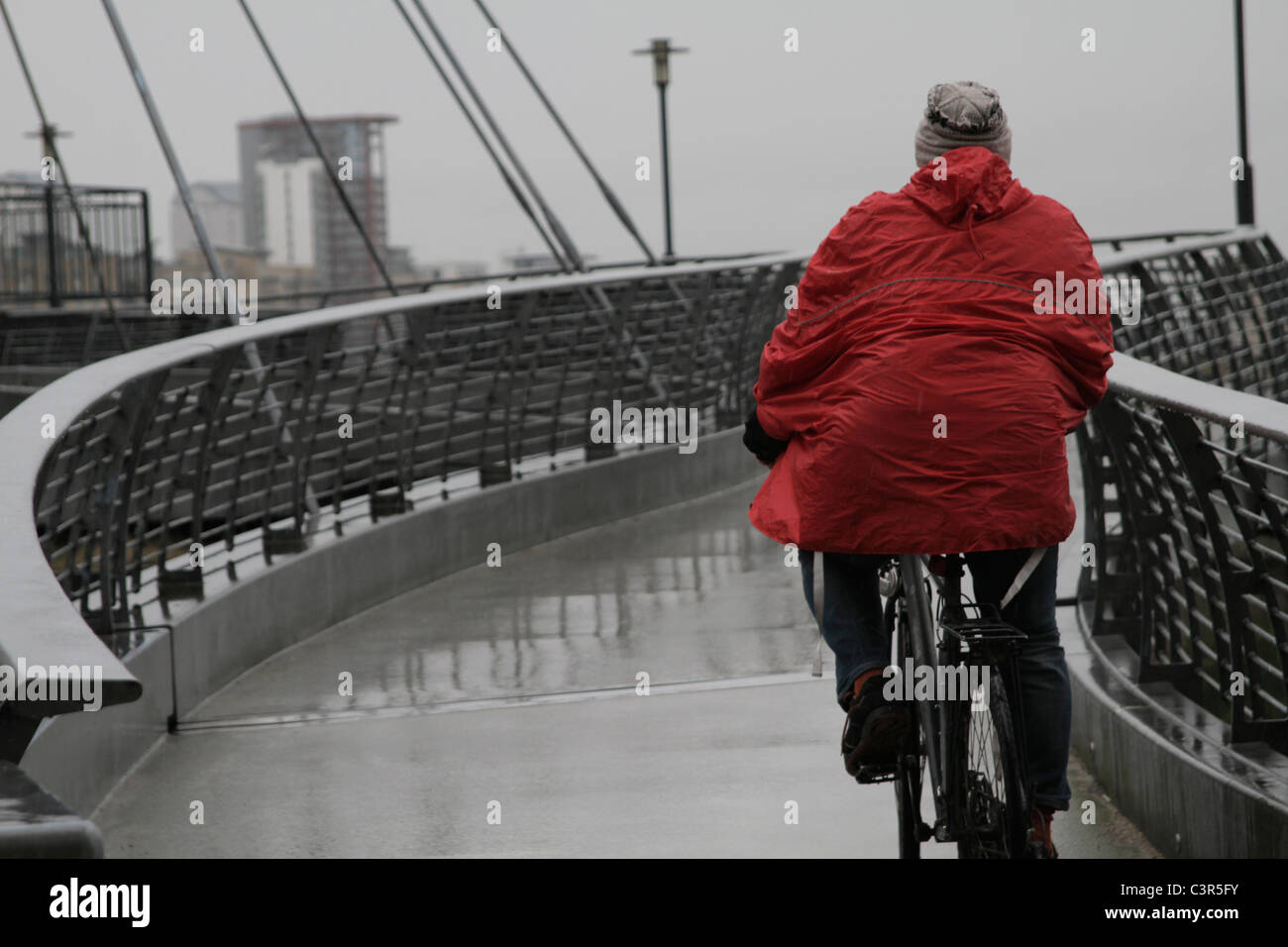 Back view man bike hi-res stock photography and images - Alamy