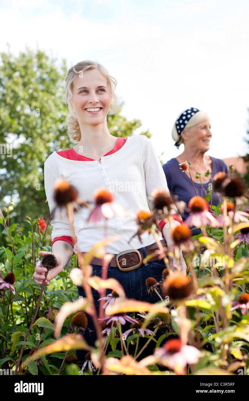 Germany, Saxony, Women at the farm Stock Photo - Alamy