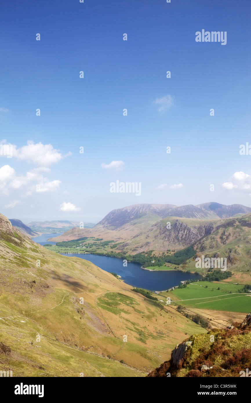 View of Buttermere Valley from top of Haystacks Stock Photo - Alamy