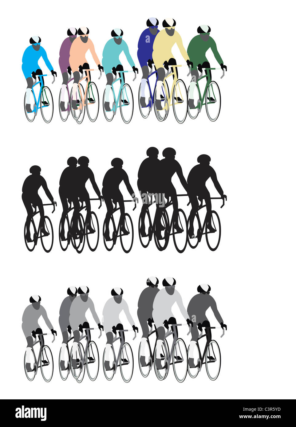 The bicycle route Cut Out Stock Images & Pictures - Alamy