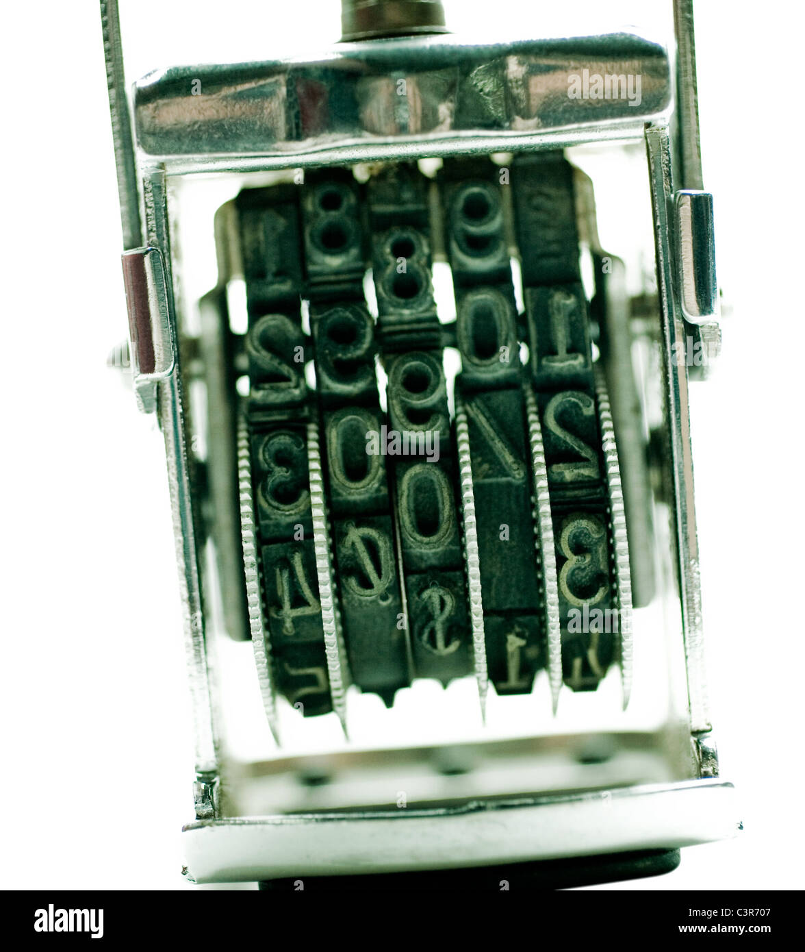 Green color rubber stamp isolated over white Stock Photo - Alamy