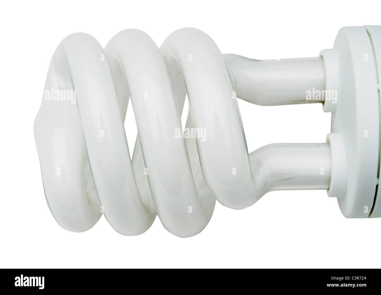 Cfl lightbulb isolated over white Stock Photo - Alamy