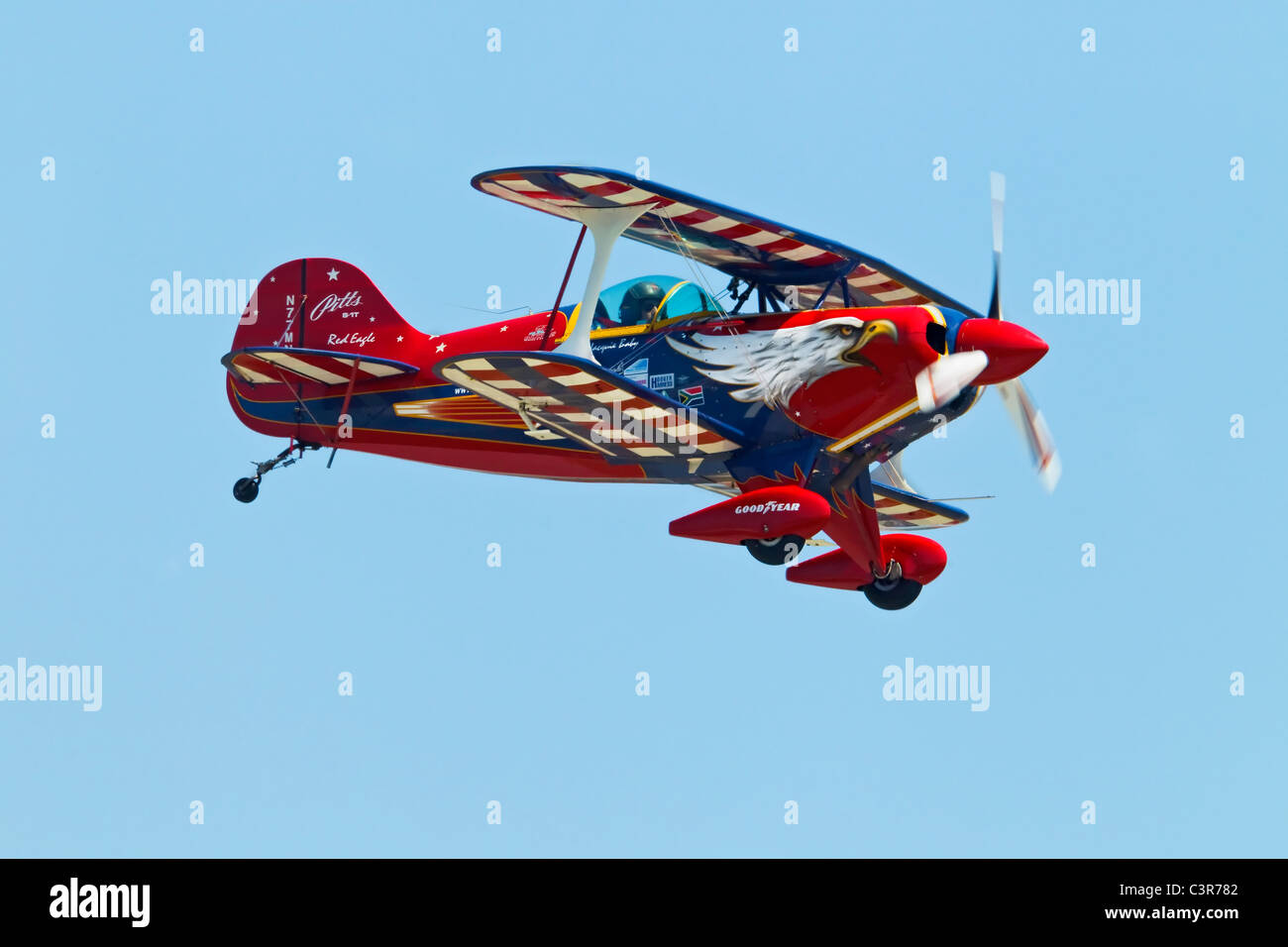 A Pitts S2a Aerobatic bi-plane during its display Stock Photo - Alamy