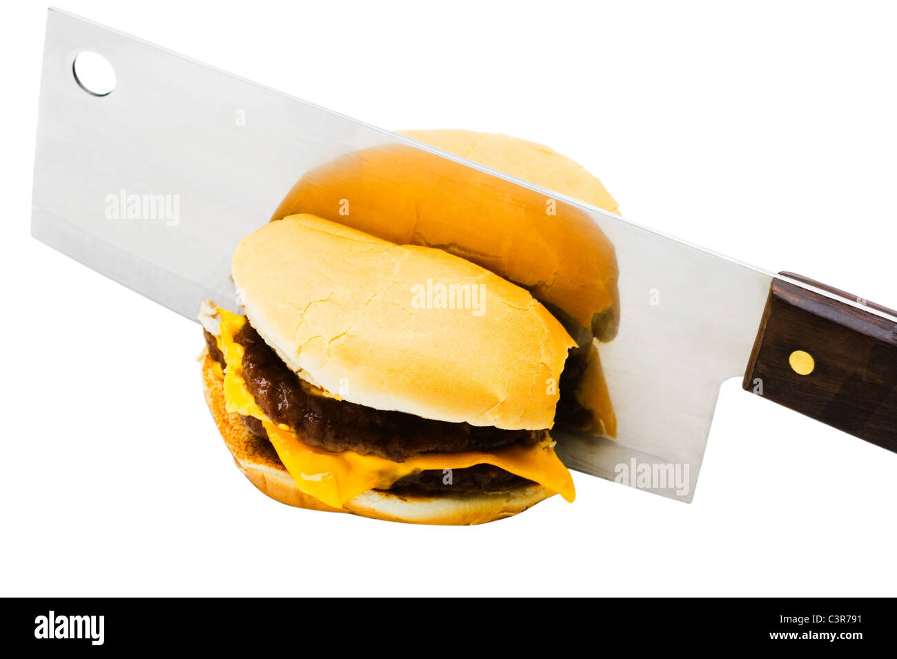 Cutting out burger hi-res stock photography and images - Alamy