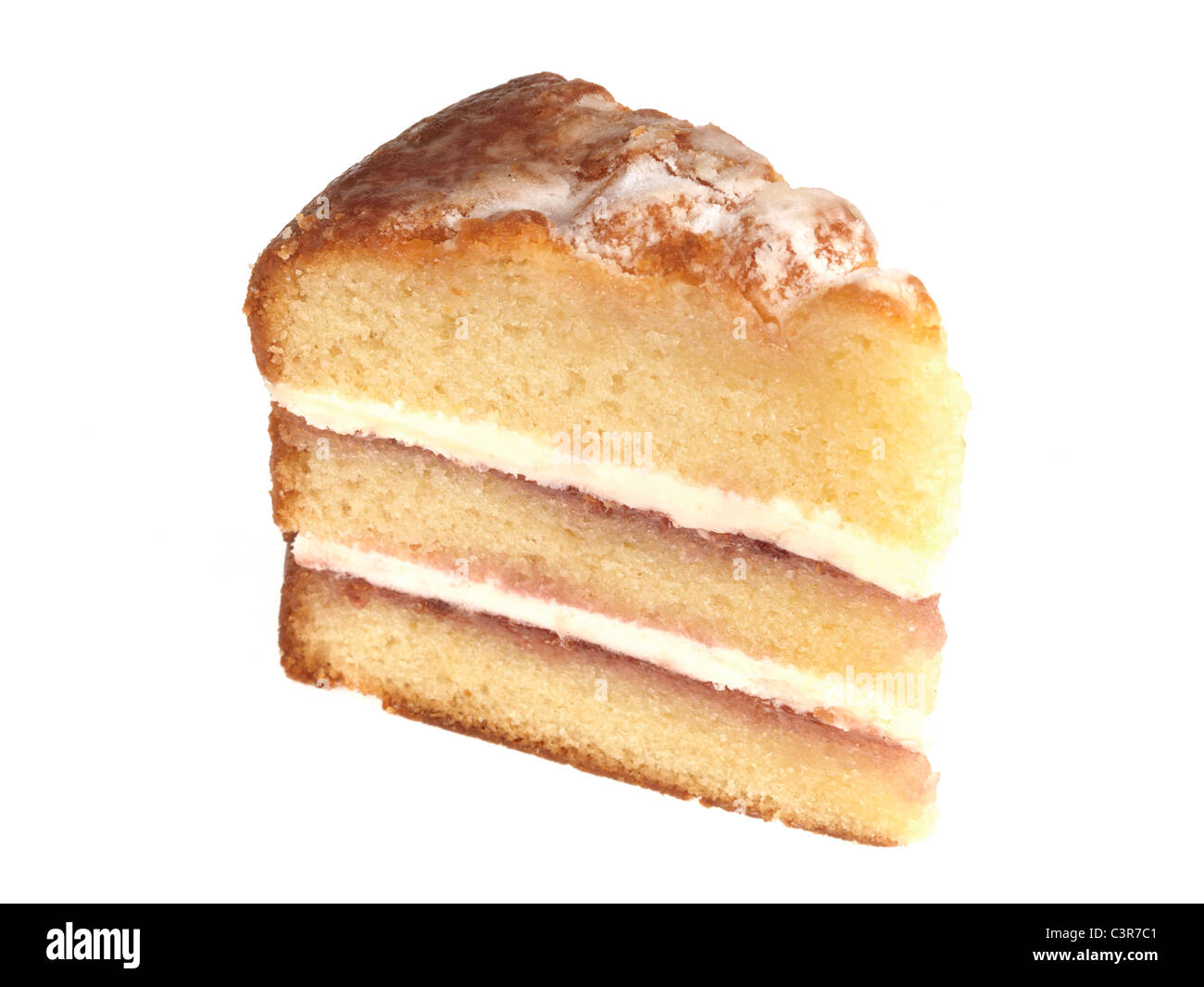 Freshly Baked Victoria Sponge Cake With A Jam And Cream Filling Dessert ...