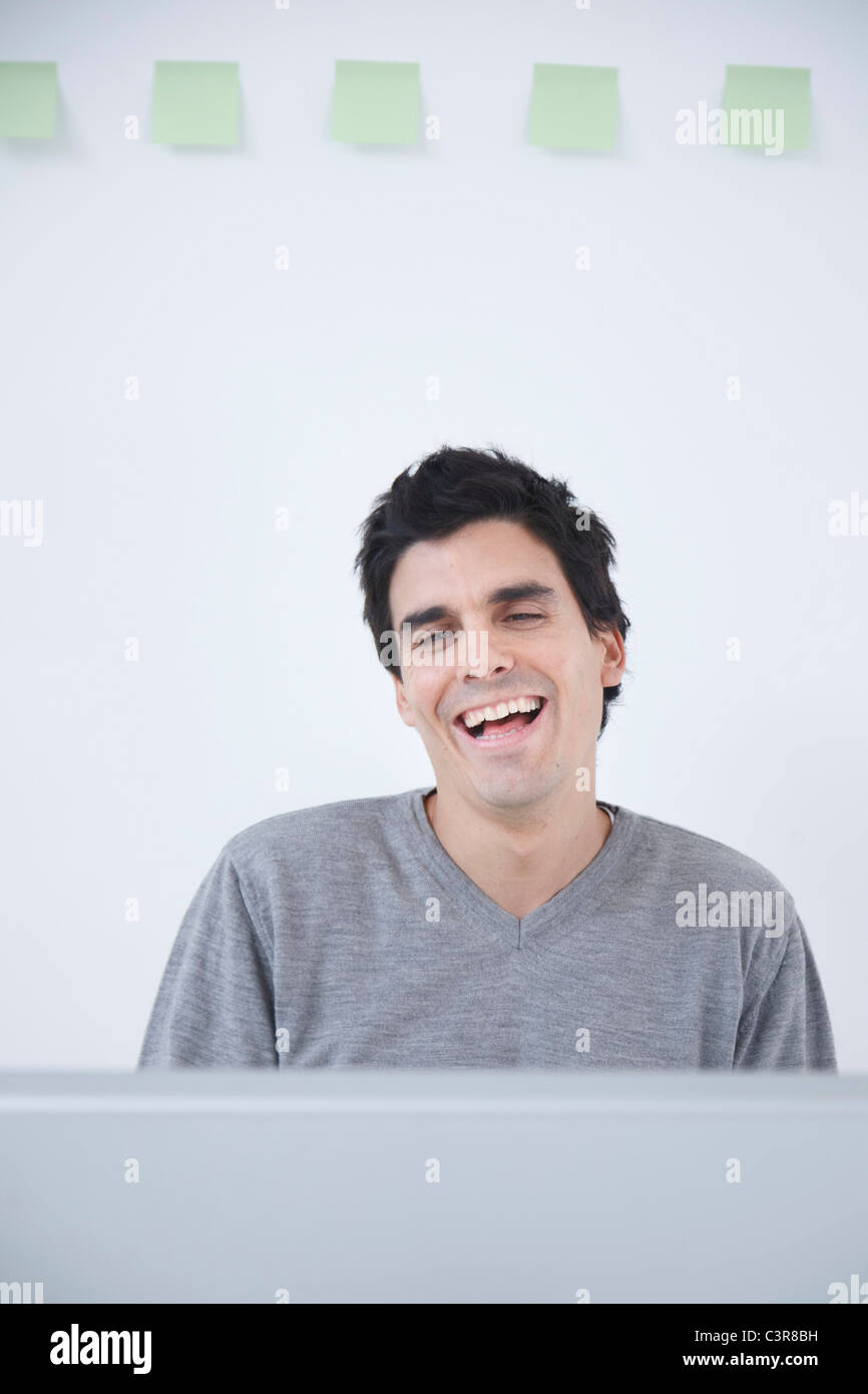 Note pc personal computer sticky note technology hi-res stock ...