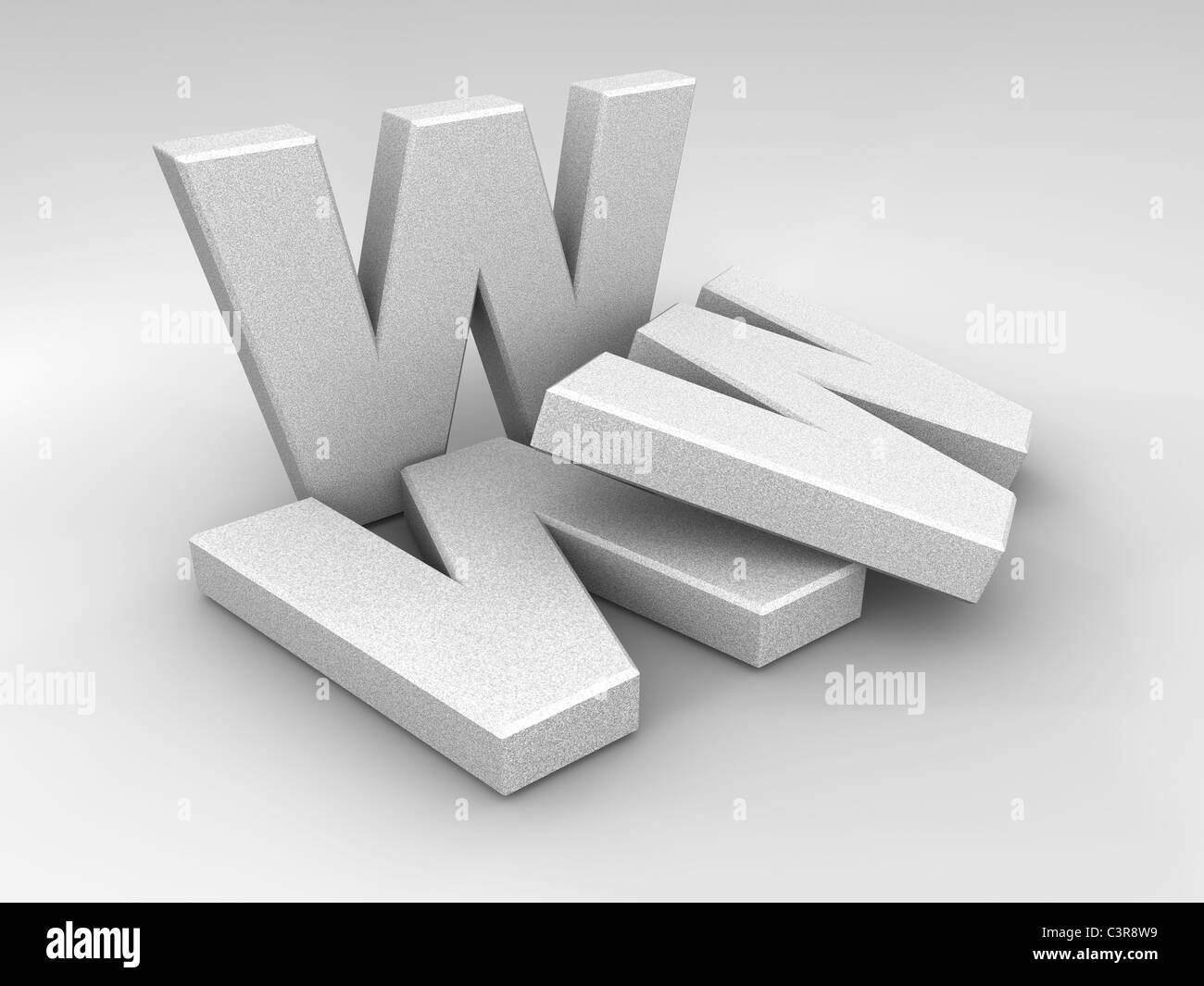 WWW stone letters on a shaded background, 3d render Stock Photo - Alamy