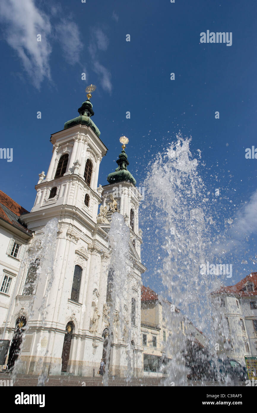 Austria, Styria, Graz, Mariahilf, View of pilgrimage church with ...