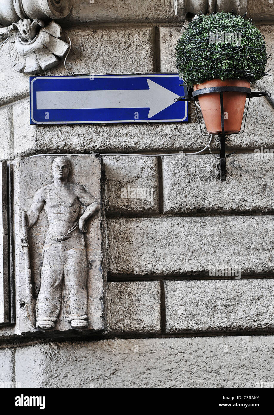 Street signs rome hi-res stock photography and images - Alamy