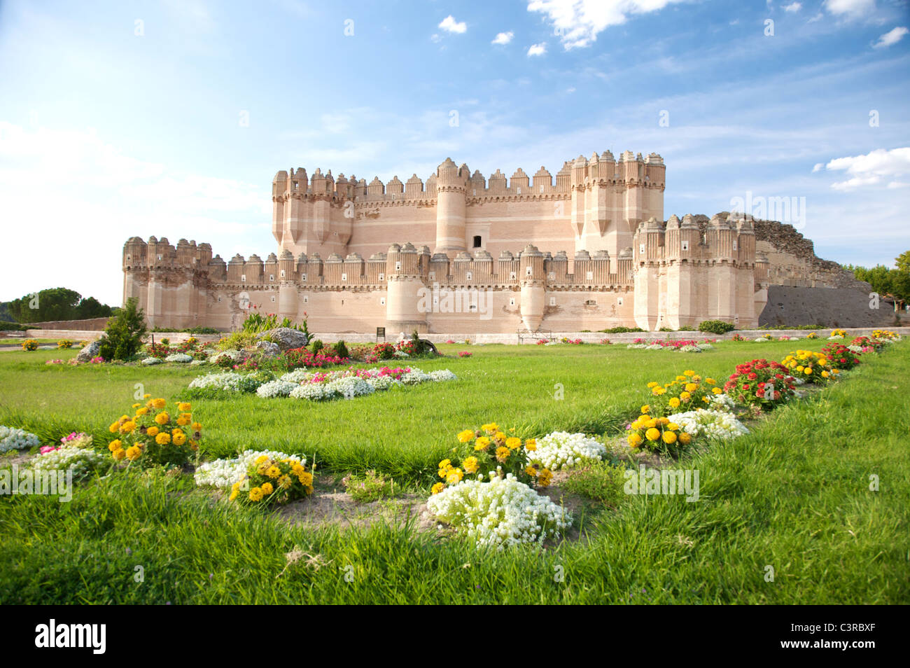 public free access big castle at coca city in spain Stock Photo - Alamy