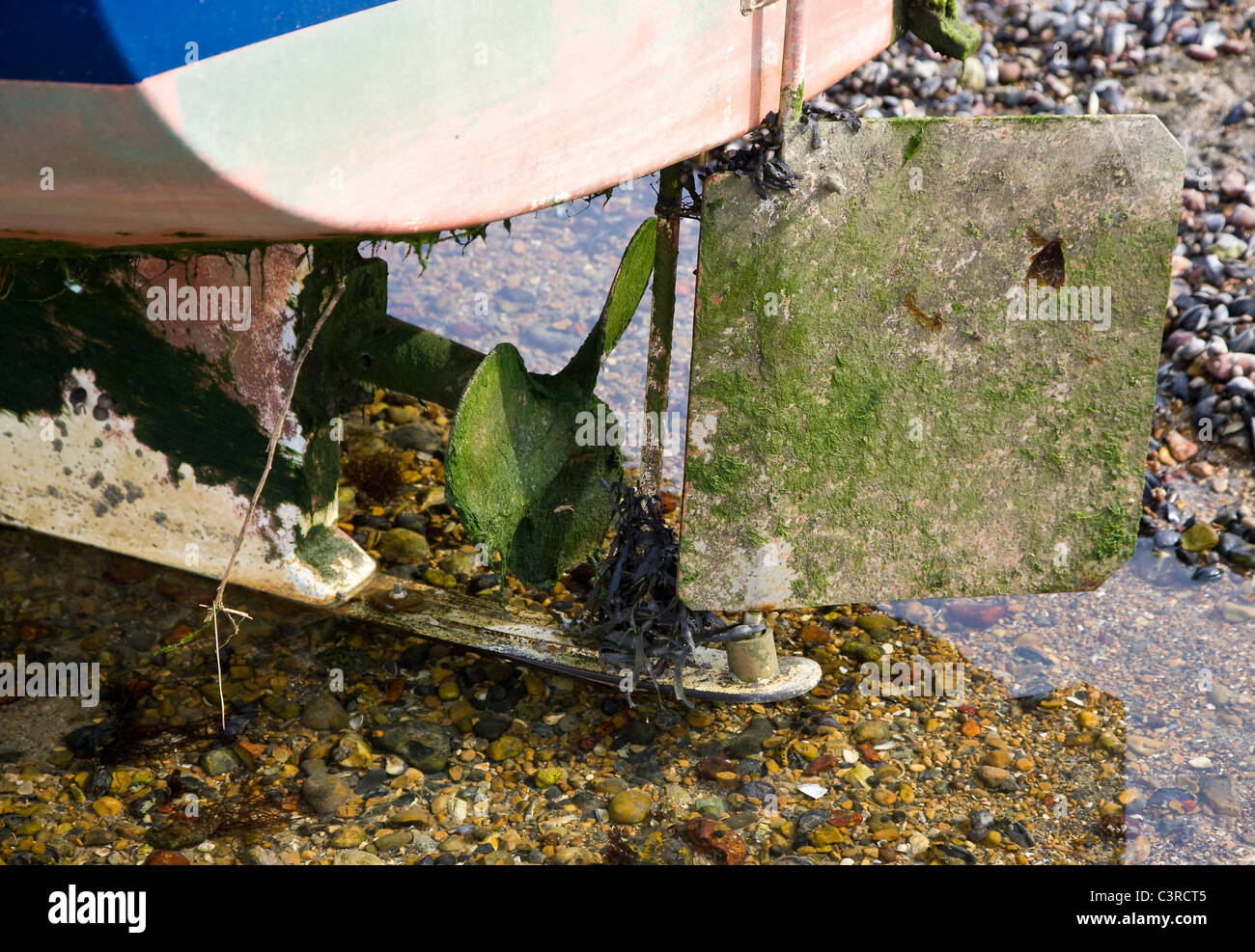 Rusty Ships Rudder and Propeller Stock Photo - Alamy