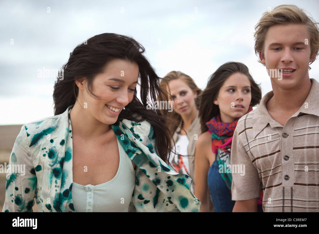 Four friends having fun Stock Photo - Alamy