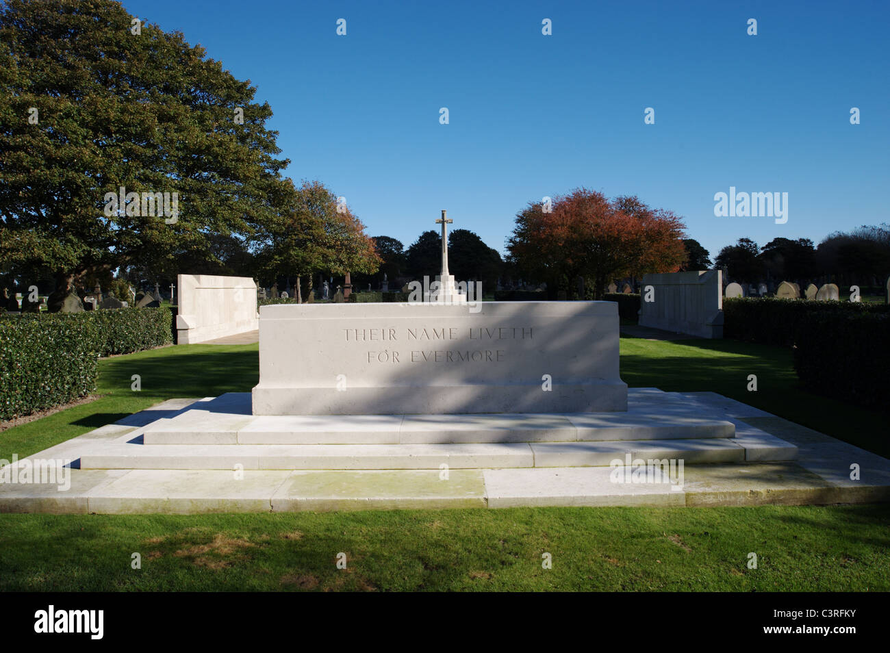 Military War Memorial at Anfield Cemetery Liverpool, Merseyside ...