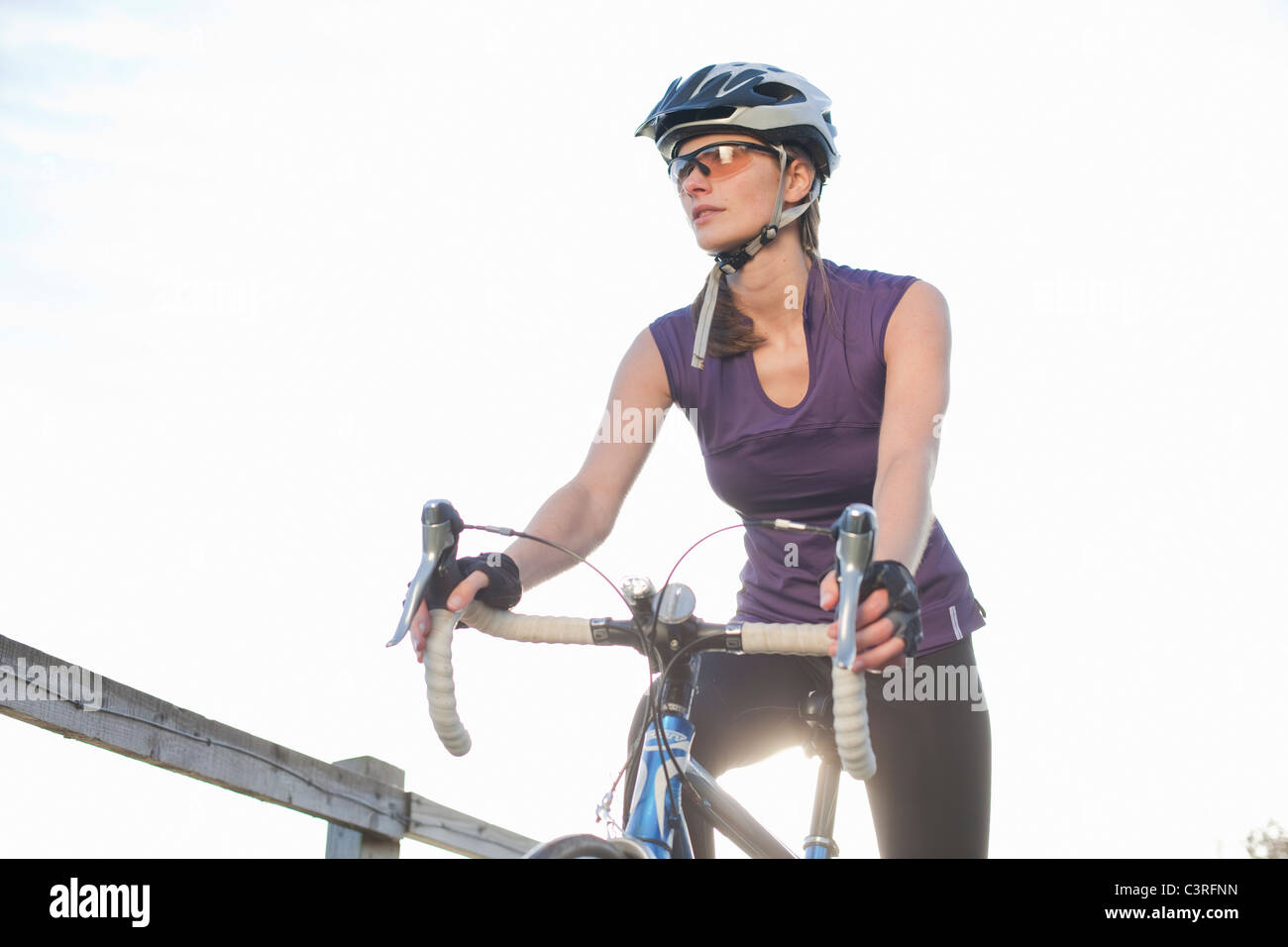 woman riding a road bike Stock Photo - Alamy