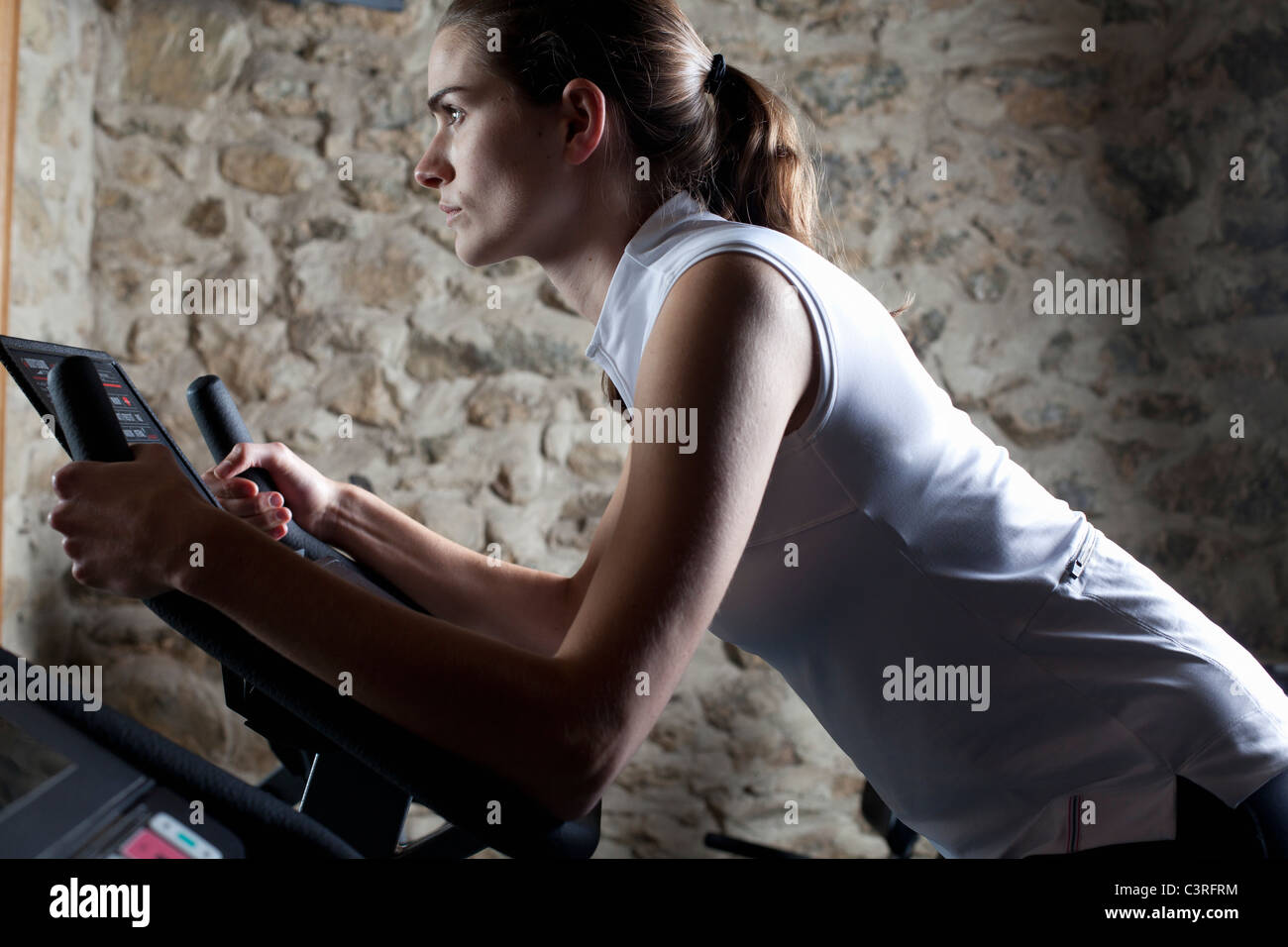 woman running on pebble beach Stock Photo - Alamy