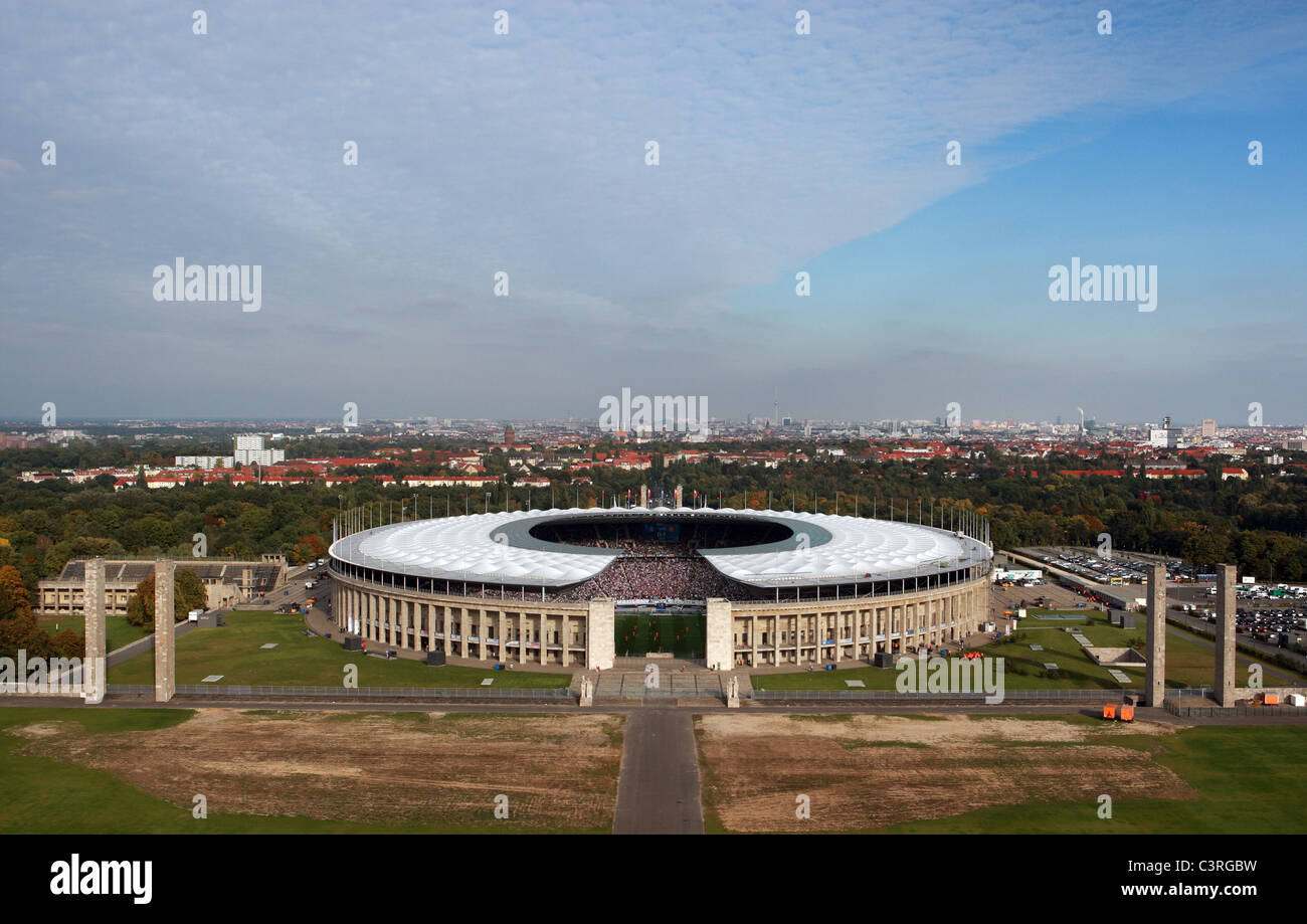 The Olympic Stadium and the view of Berlin, Germany Stock Photo - Alamy