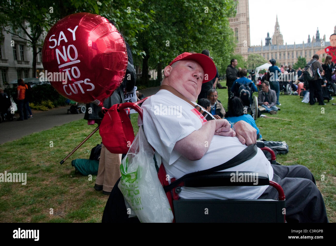 Disabled anti cuts campaign hi-res stock photography and images - Alamy