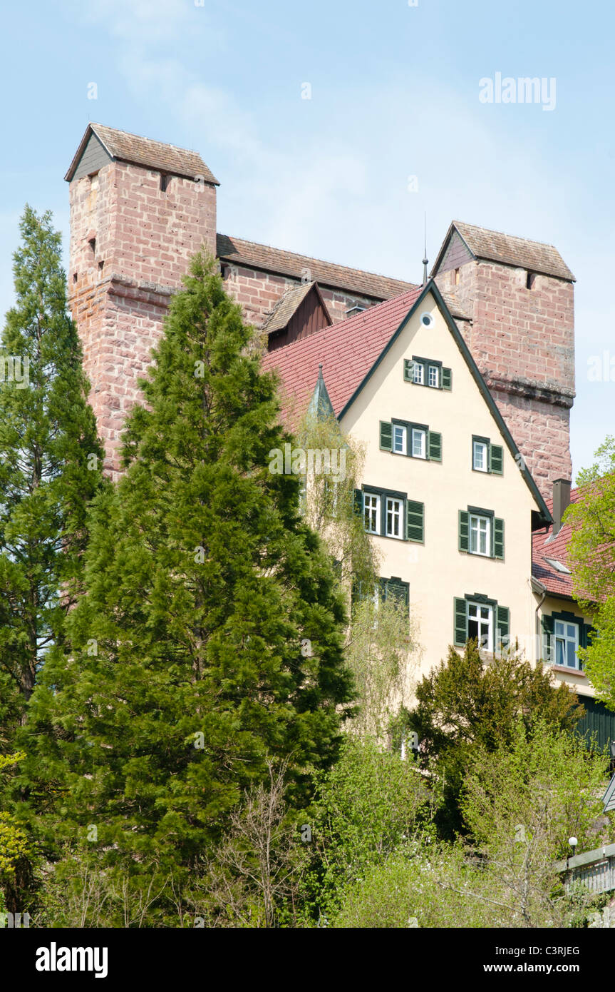 Castle Berneck with shield wall, Berneck, district Calw, Black Forest ...