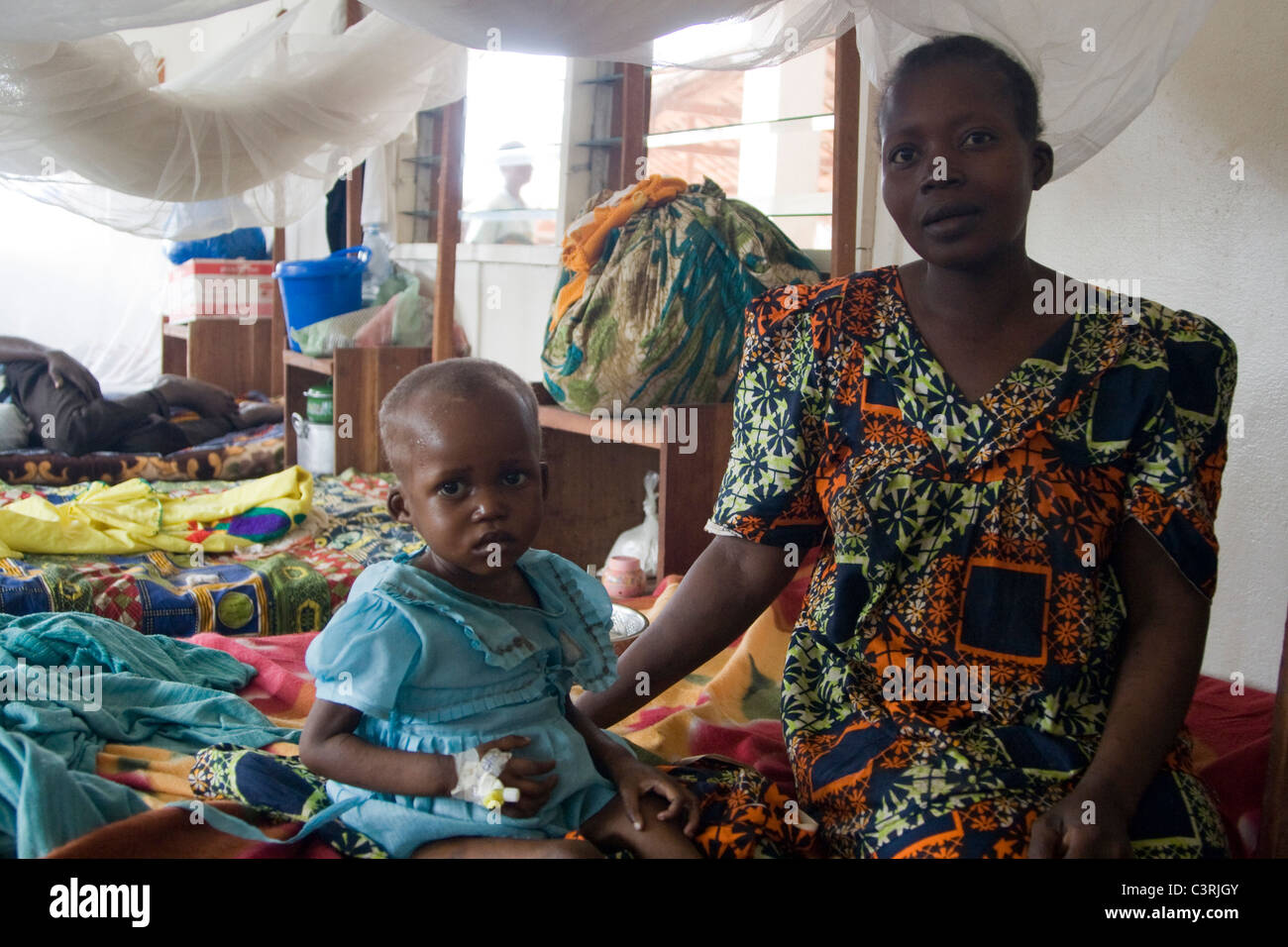 Malnourished child in pediatric ward ,Betou hospital MSF,Republic of ...