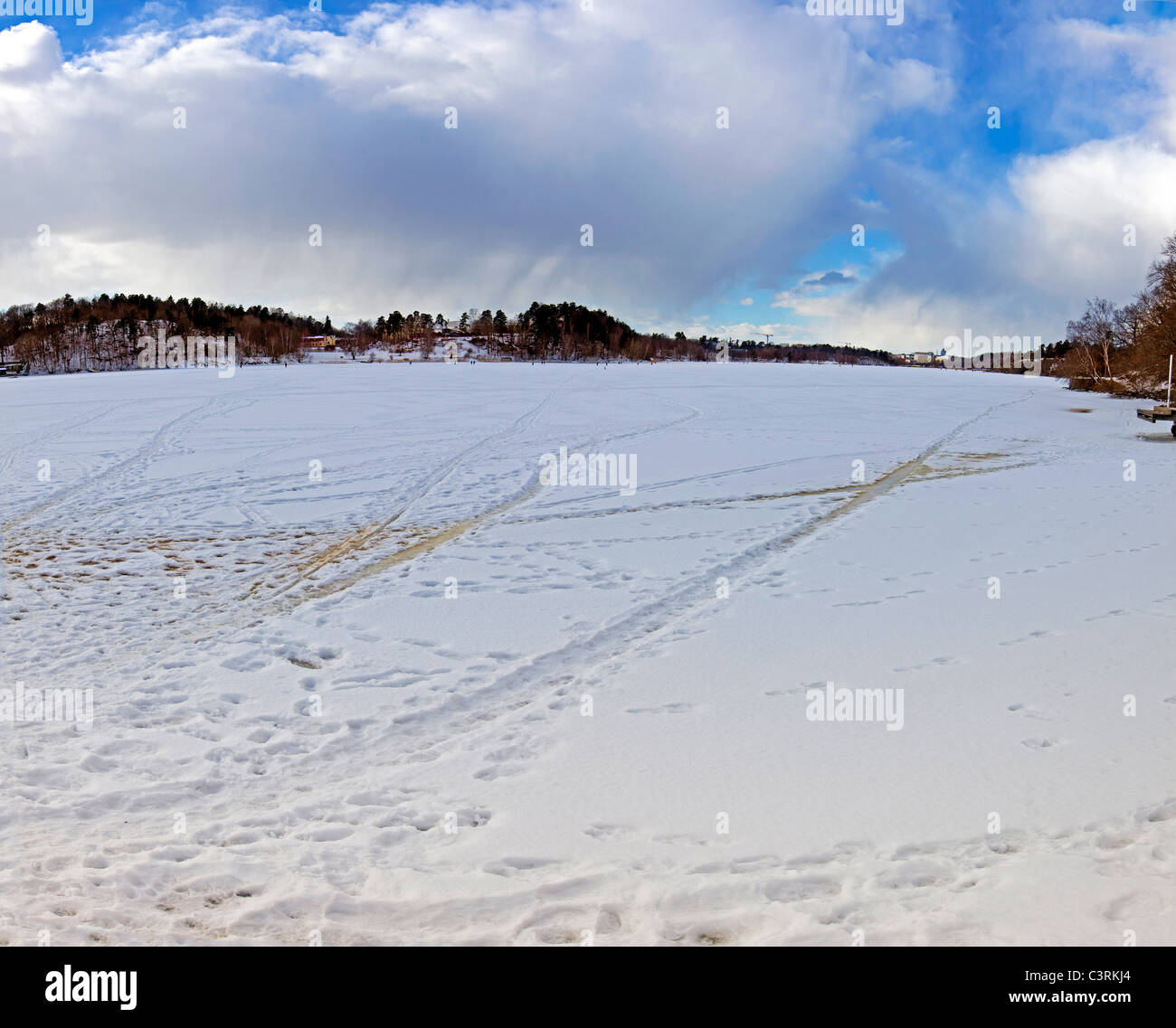 Edsviken in winter Stock Photo - Alamy