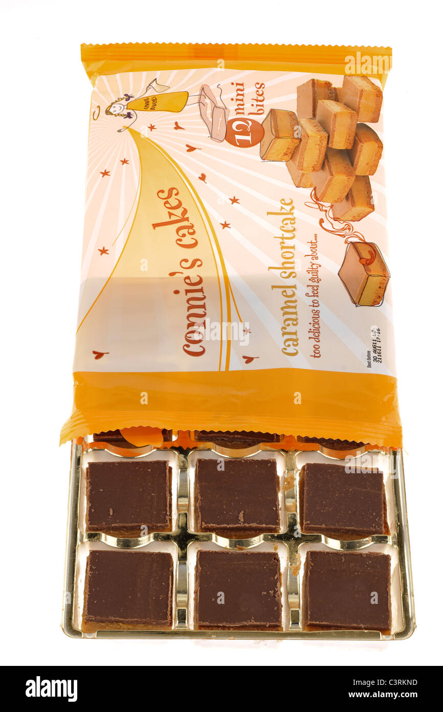 Packet of 12 Connies caramel mini bites shortcake cakes Stock Photo - Alamy