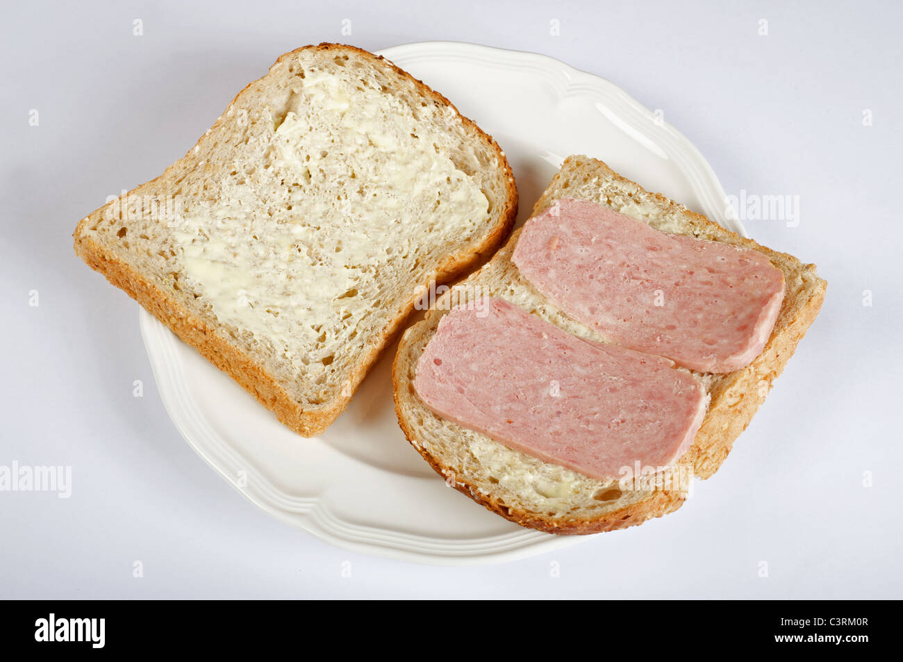 Spam sandwich on wholemeal bread hi-res stock photography and images ...