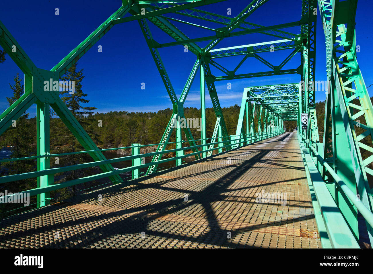 Steel metal bridge Stock Photo - Alamy
