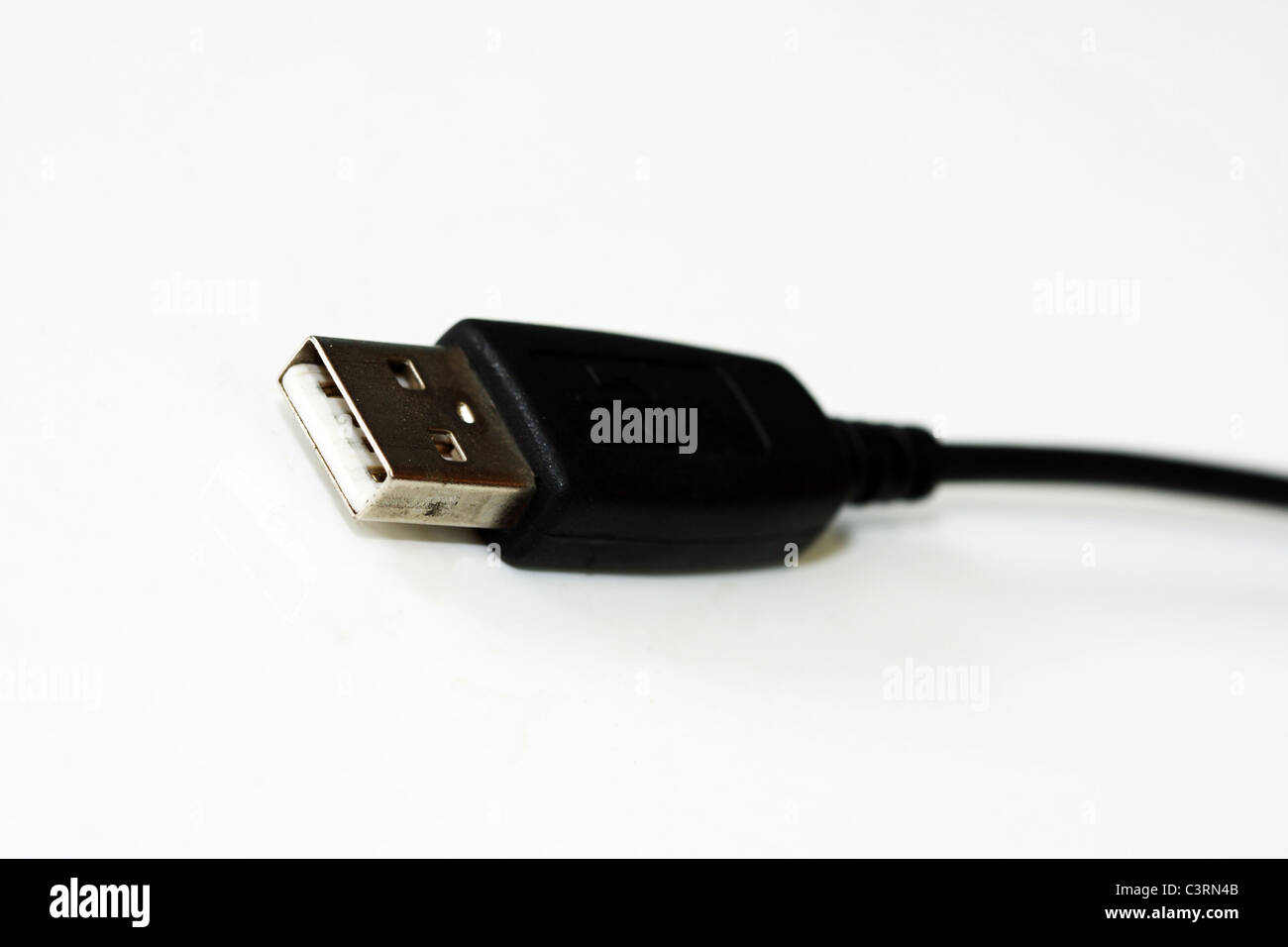 USB connector on white background Stock Photo - Alamy