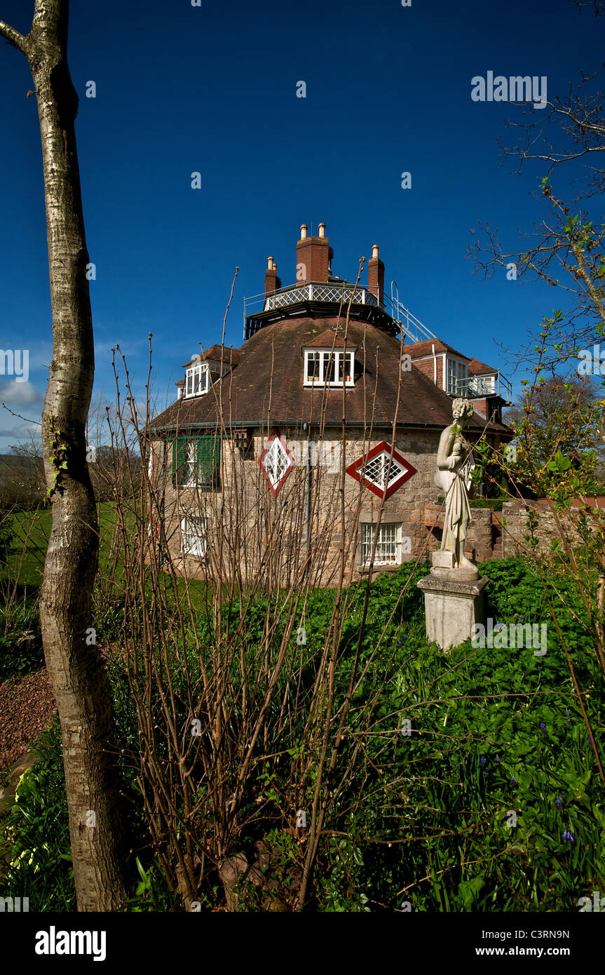 A la Ronde Exmouth Devon UK National Trust sixteen-sided house shells ...