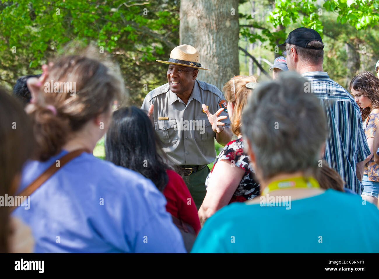 Park Ranger Tour, Historic Jamestown, Virginia Stock Photo - Alamy