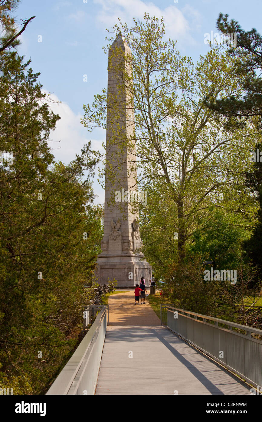 Jamestown Tercentennial Monument, Historic Jamestown, VA Stock Photo ...