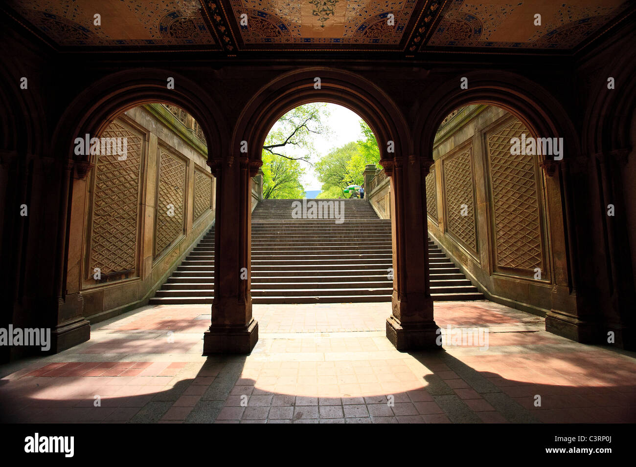 Central Park, Manhattan, New York City, New York, USA.the arches Stock ...